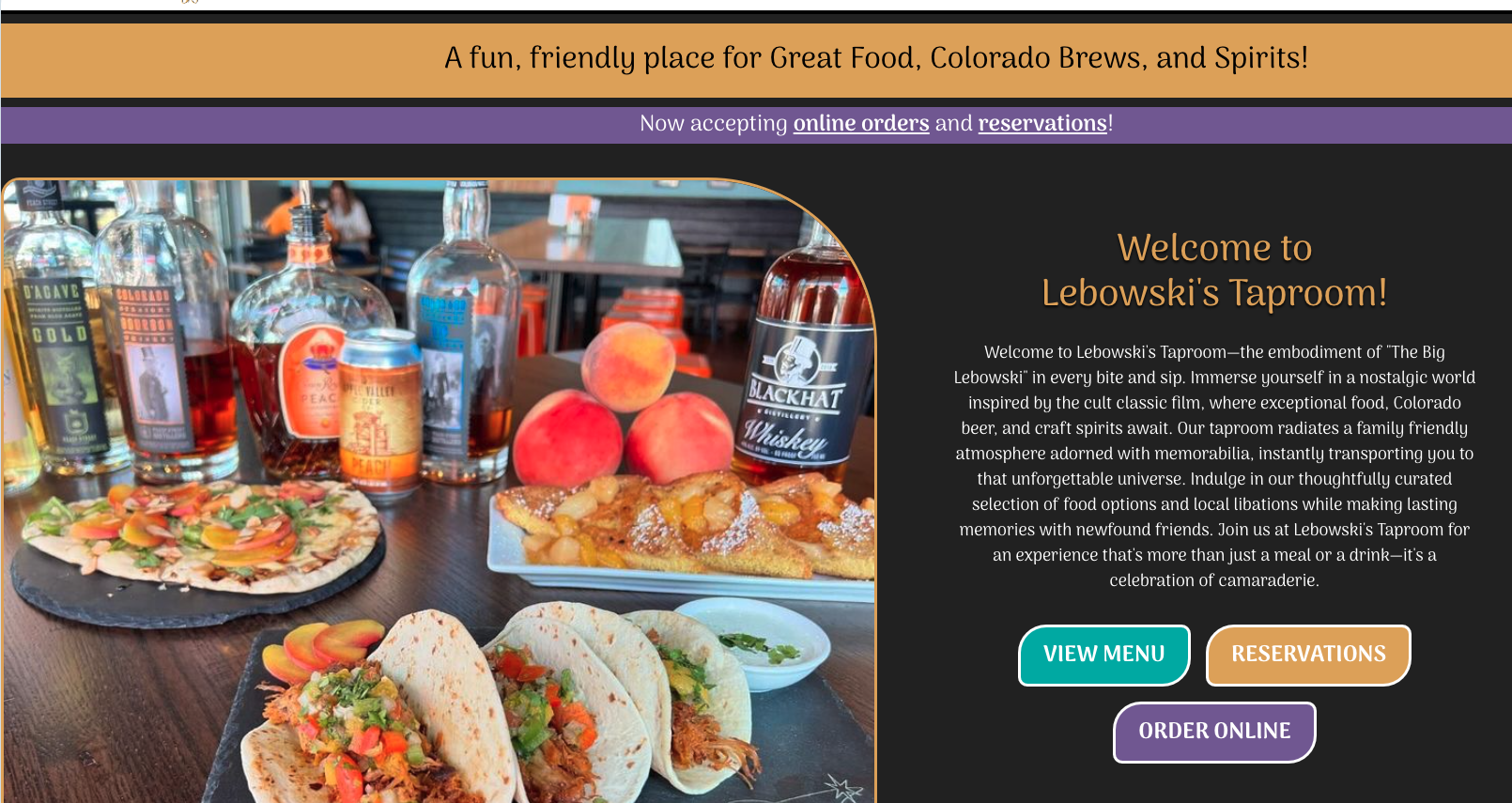 Local craft beer and grub at the Big Lebowski themed Colorado Taproom
